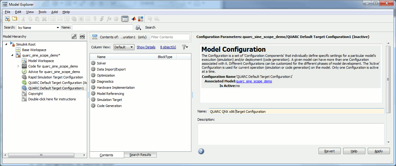 QUARC Sine and Scope Demo :: QUARC Demos