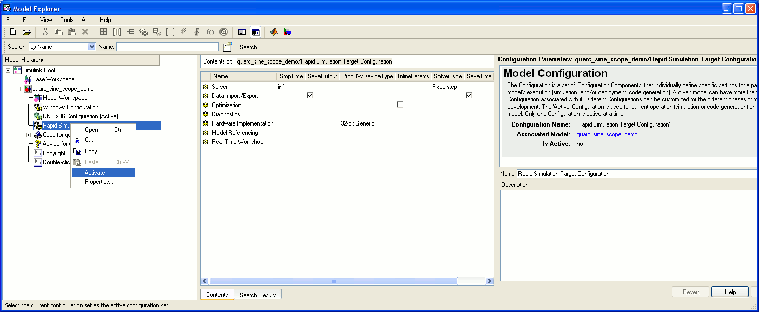 QUARC Sine and Scope Demo :: QUARC Demos